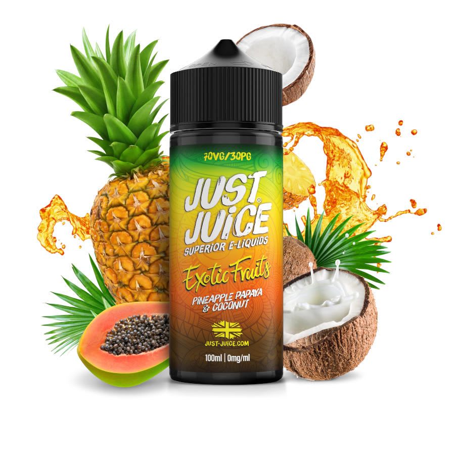 Just Juice Pineapple Papaya & Coconut 120ml - Piña, Papaya y Coco ...