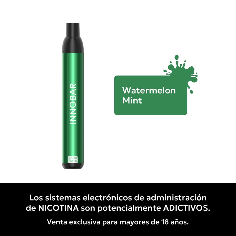 Innobar Watermelon Mint 2500 Puffs - Sandía Menta | Vaper World |Tienda ...