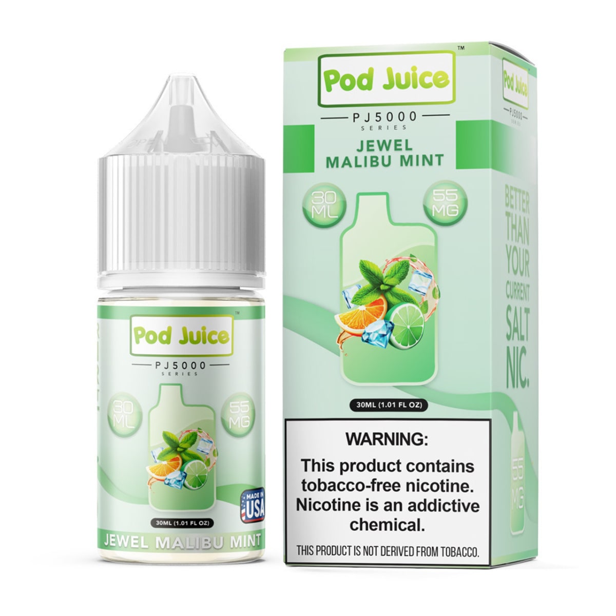 Pod Juice Jewel Malibu Mint Salt 30ML - Menta, Naranja y Limón | Vaper ...