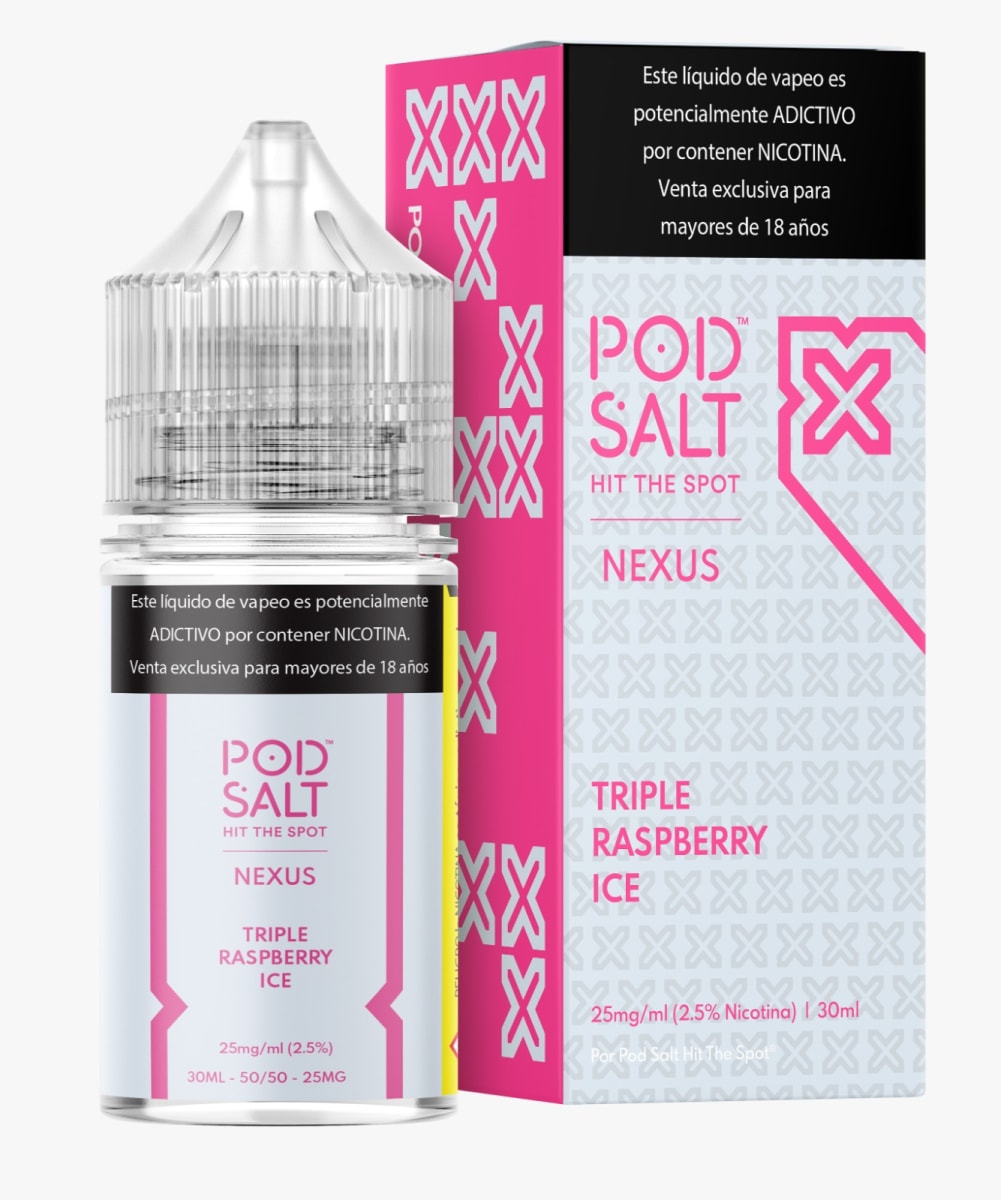 Pod Salt Nexus Triple Raspberry Ice Salt 30ML - Frambuesa Hielo | Vaper ...