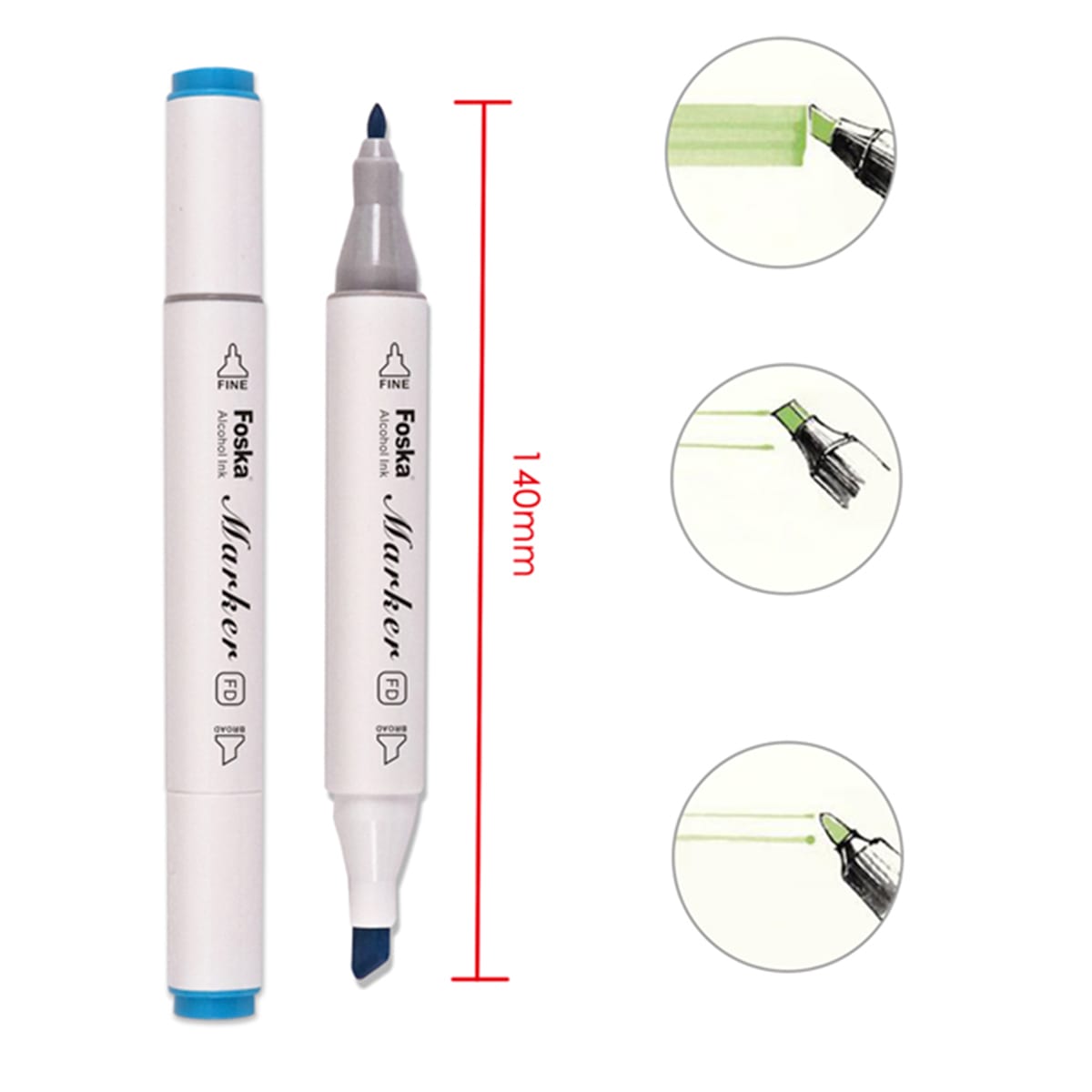 Set Marcadores Doble Punta 24 Colores MK5001 Foska | Librerías Big Pen