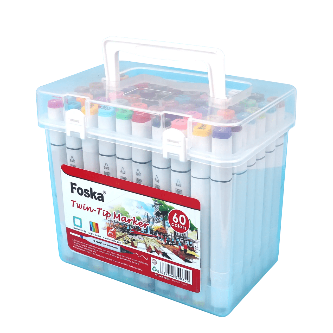 Set Marcadores Doble Punta 60 Colores MK5004 Foska | Librerías Big Pen