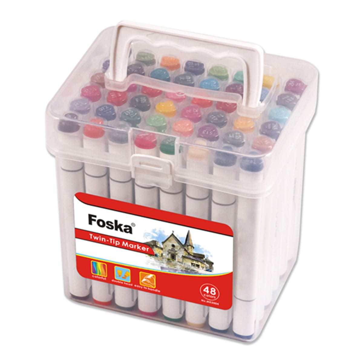 Set Marcadores Doble Punta 48 Colores MK5003 Foska | Librerías Big Pen