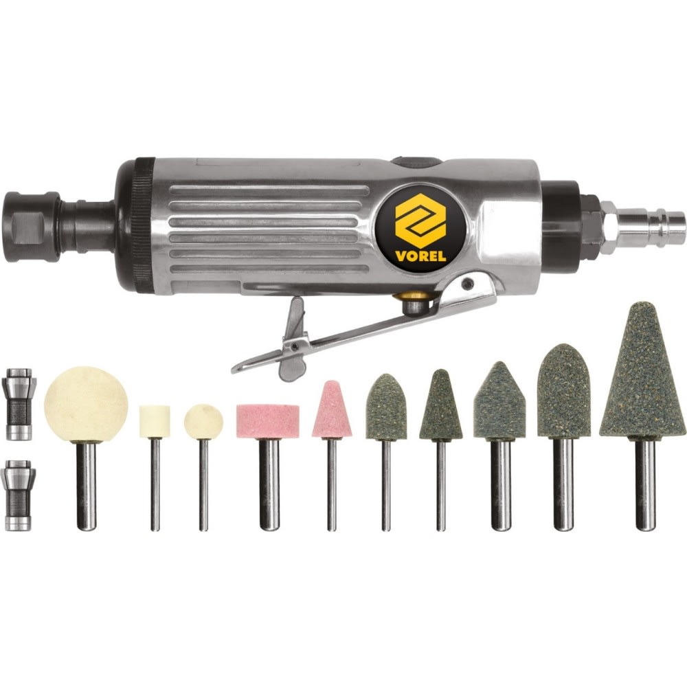 MINI ESMERIL NEUMATICO 15 PCS VOREL | ferreteriaautomotriz.cl