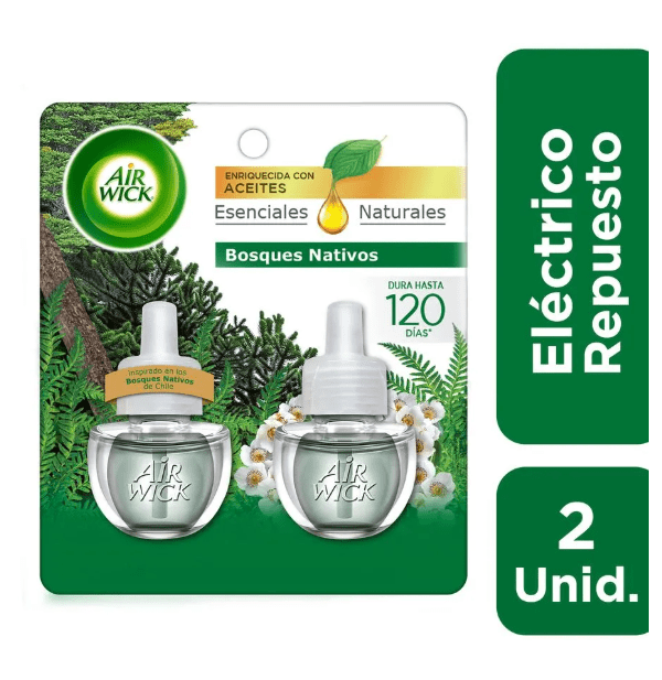 AIR WICK 2 UNIDADES REPUESTO AMBIENTAL BOSQUE 21 ML | Comercial Everest SPA
