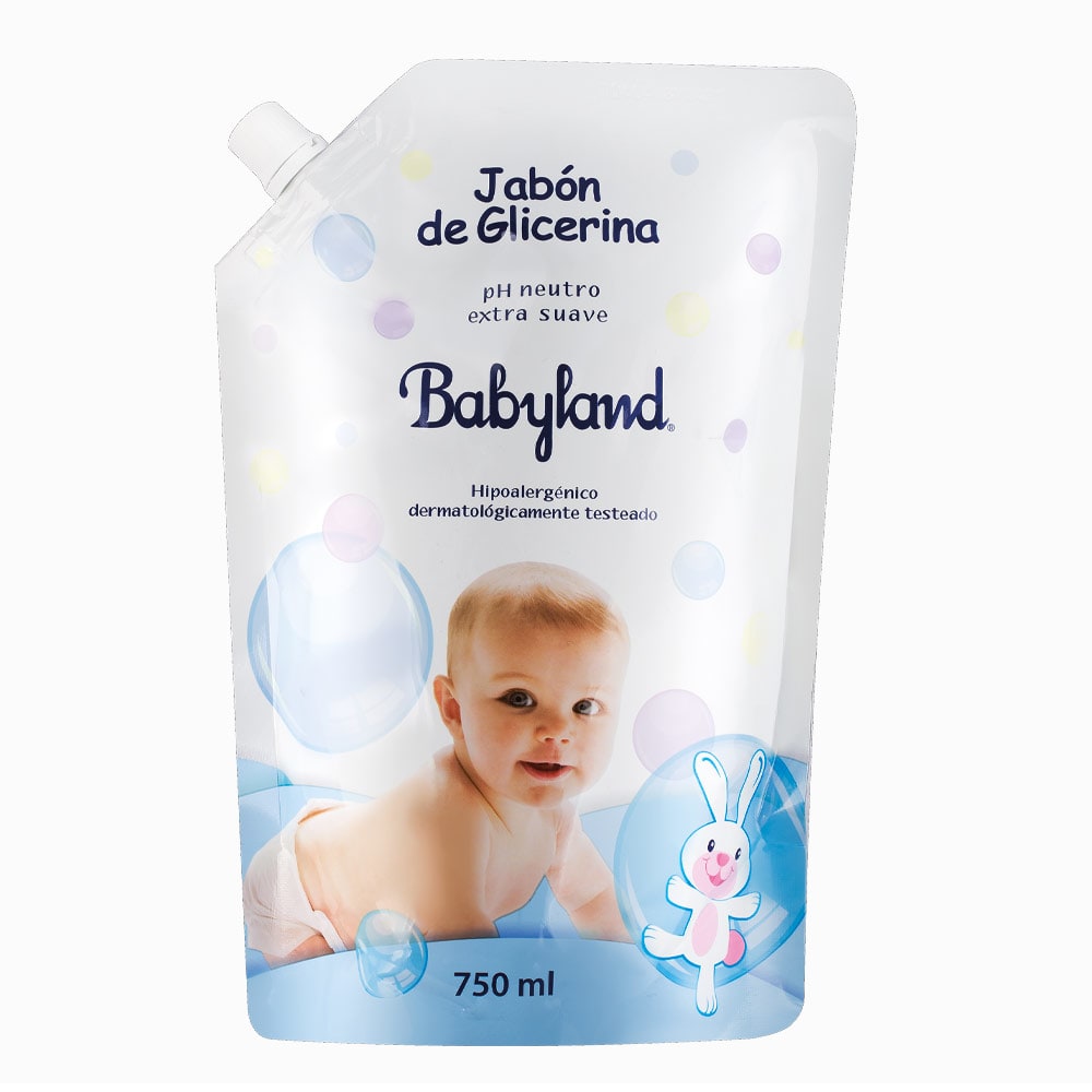 BABYLAND JABÓN DE GLICERINA 750 ML DOYPACK | Comercial Everest SPA