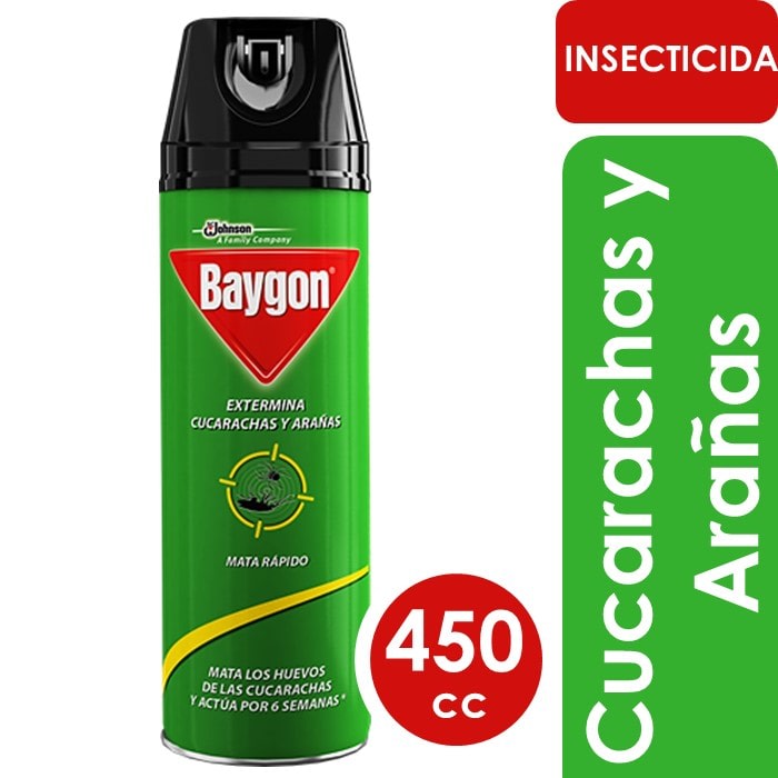 BAYGON INSECTICIDA CUCARACHAS Y ARAÑAS 450 CC | Comercial Everest SPA