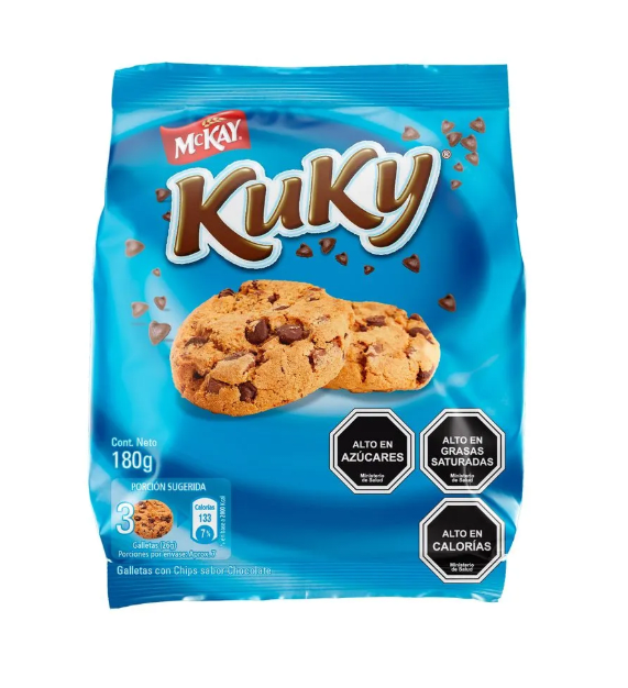 MCKAY GALLETAS KUKY CHIPS 180 GR | Comercial Everest SPA