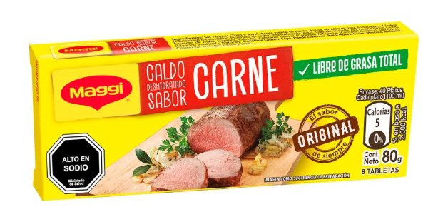 MAGGI CALDO SABOR CARNE 8 TABLETAS | Comercial Everest SPA