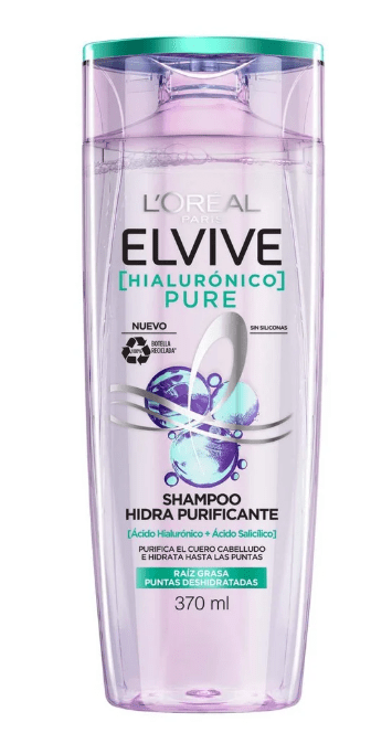 ELVIVE SHAMPOO HIALURÓNICO PURE 370 ML | Comercial Everest SPA