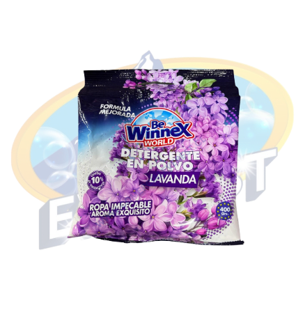 WINNEX DETERGENTE EN POLVO AROMA LAVANDA 400 GR | Comercial Everest SPA