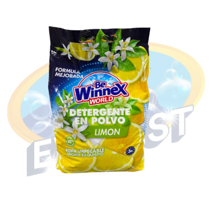 WINNEX DETERGENTE EN POLVO LIMÓN 5 KG | Comercial Everest SPA