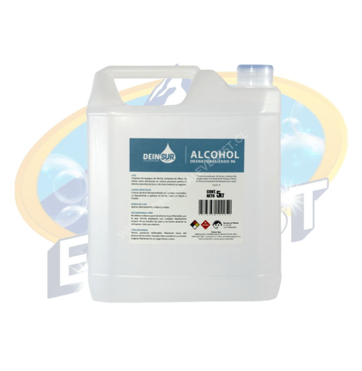 DEIN SUR ALCOHOL DESNATURALIZADO AL 96% 5 LTS | Comercial Everest SPA