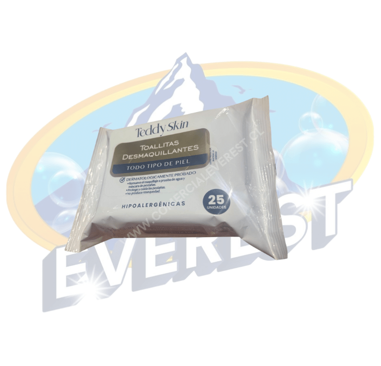 TEDDY SKIN TOALLITAS DESMAQUILLANTES 25 UN | Comercial Everest SPA