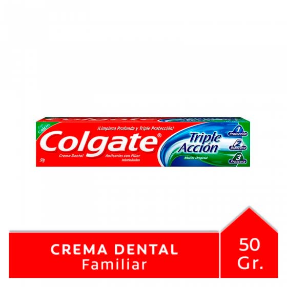 COLGATE PASTA DENTAL 50 GRS TRIPLE ACCIÓN | Comercial Everest SPA