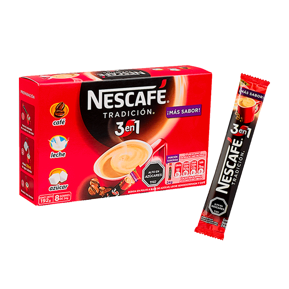 NESCAFE 3 EN 1 SACHETS 24 GR | Comercial Everest SPA