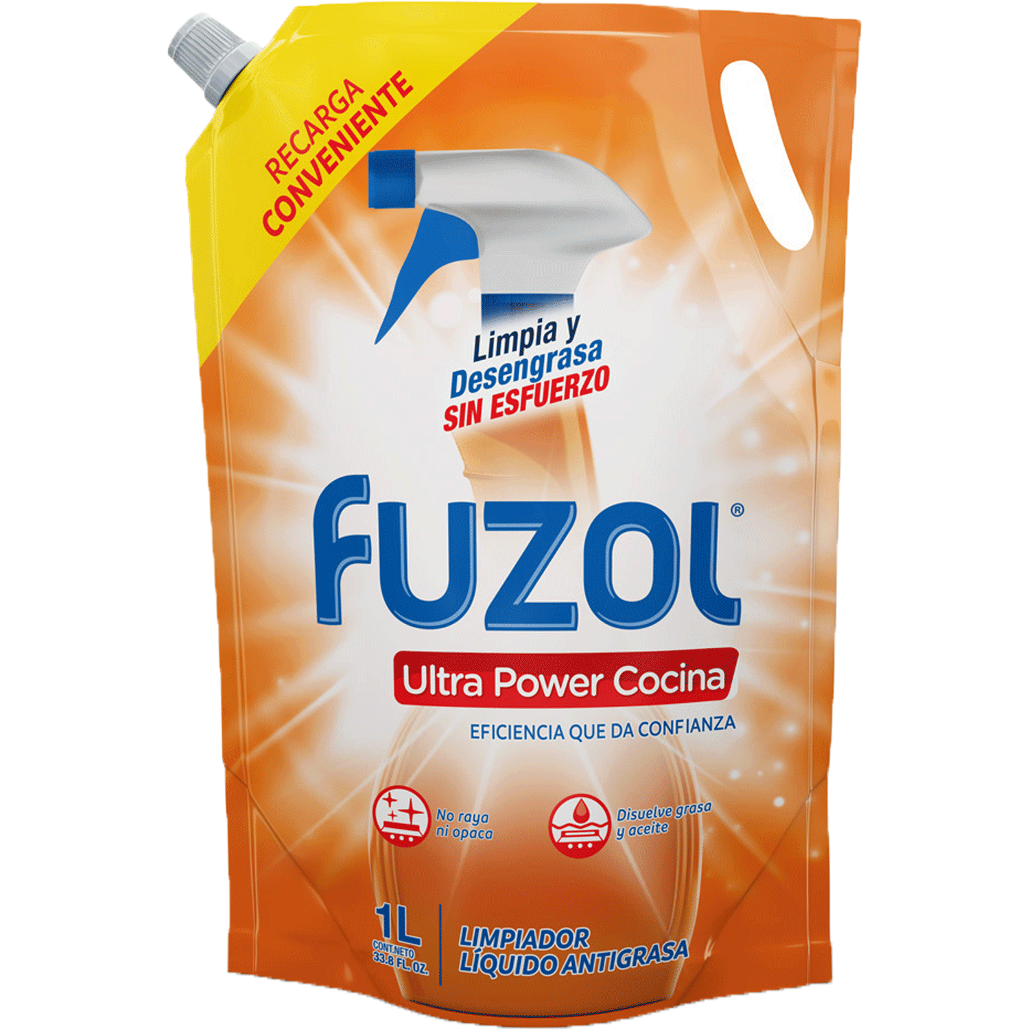 FUZOL LIMPIADOR DE COCINA ANTIGRASA 1 LT DOYPACK | Comercial Everest SPA
