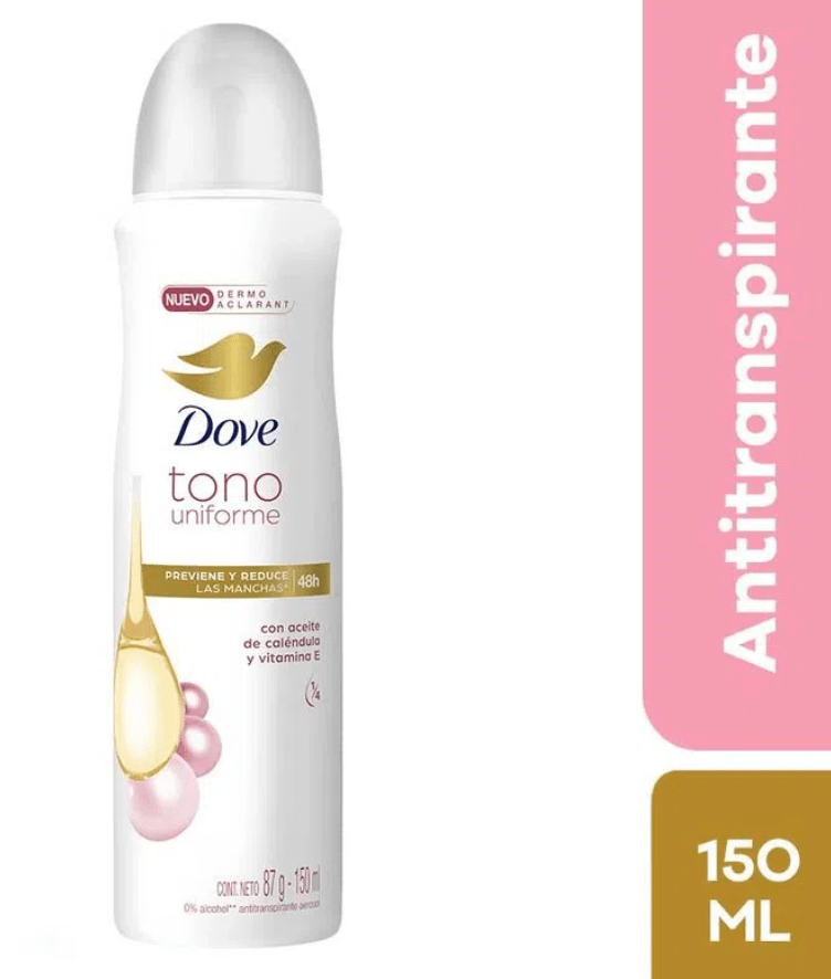 DOVE DESODORANTE SPRAY TONO UNIFORME 150 ML | Comercial Everest SPA