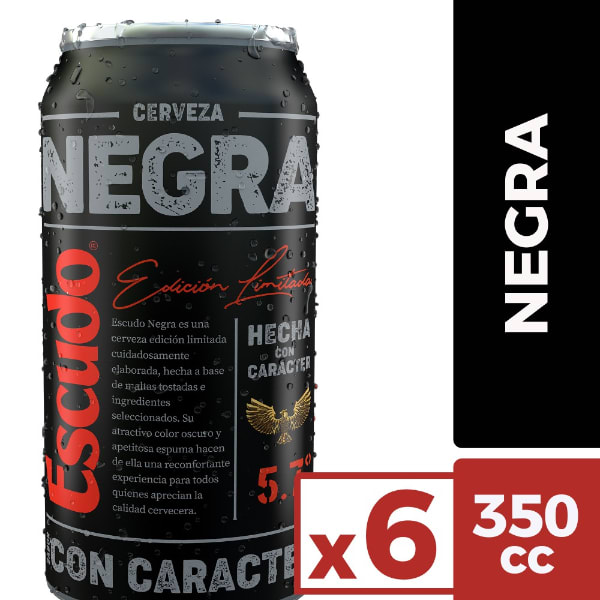 Pk Escudo Negra X 6 Lata 350Cc | La Previa Liquor Store