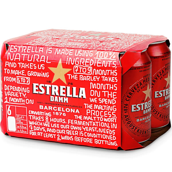 Pk Estrella Damm X 6 Latas 330Cc | La Previa Liquor Store