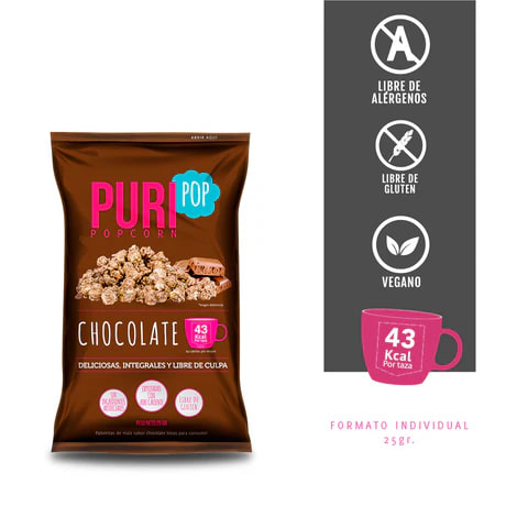 Puripop Popcorn Chocolate (25 gramos) | My Love Store