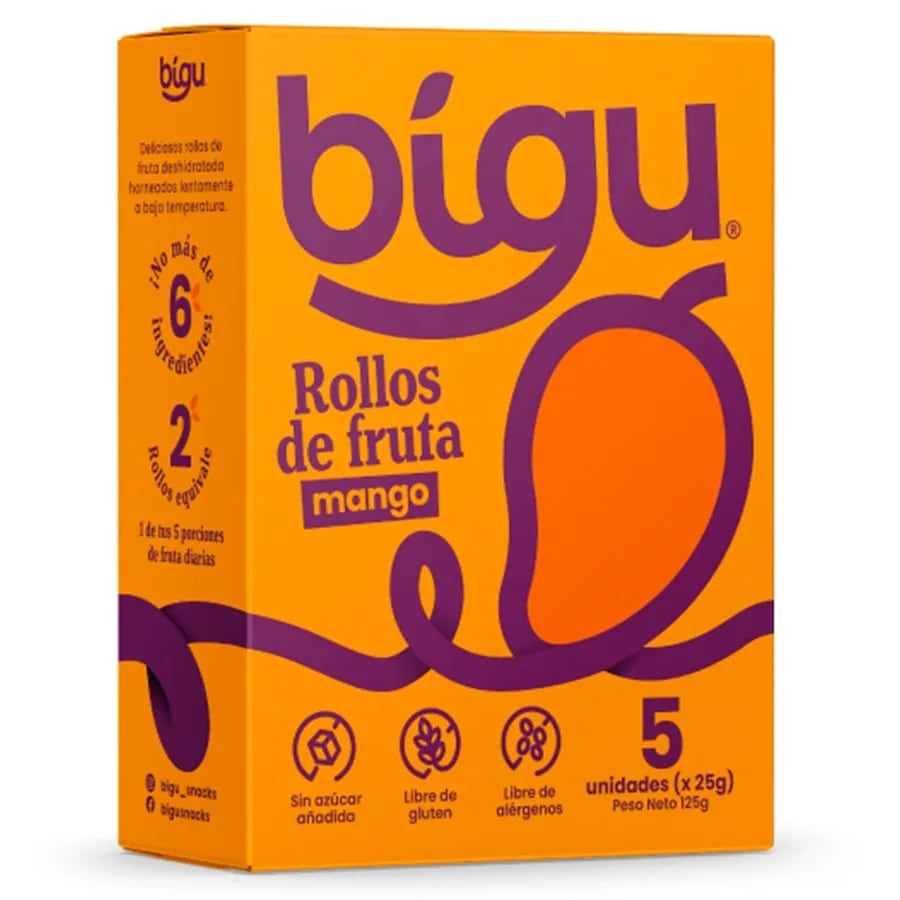 Caja Rollos de Fruta Mango | My Love Store