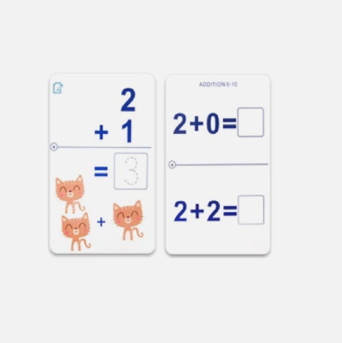 Tarjetas para aprender a sumar | My Love Store
