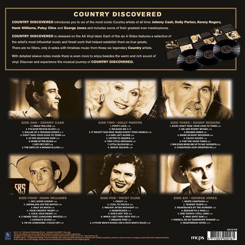 VINILO COUNTRY DISCOVERED 3LP | Billboard Chile Disquería | Vinilos ...