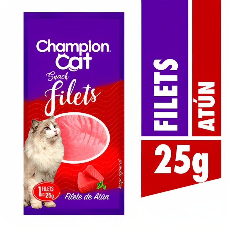 SNACK CHAMPION CAT FILETE ATÚN 25GR | La Casa de las Mascotas