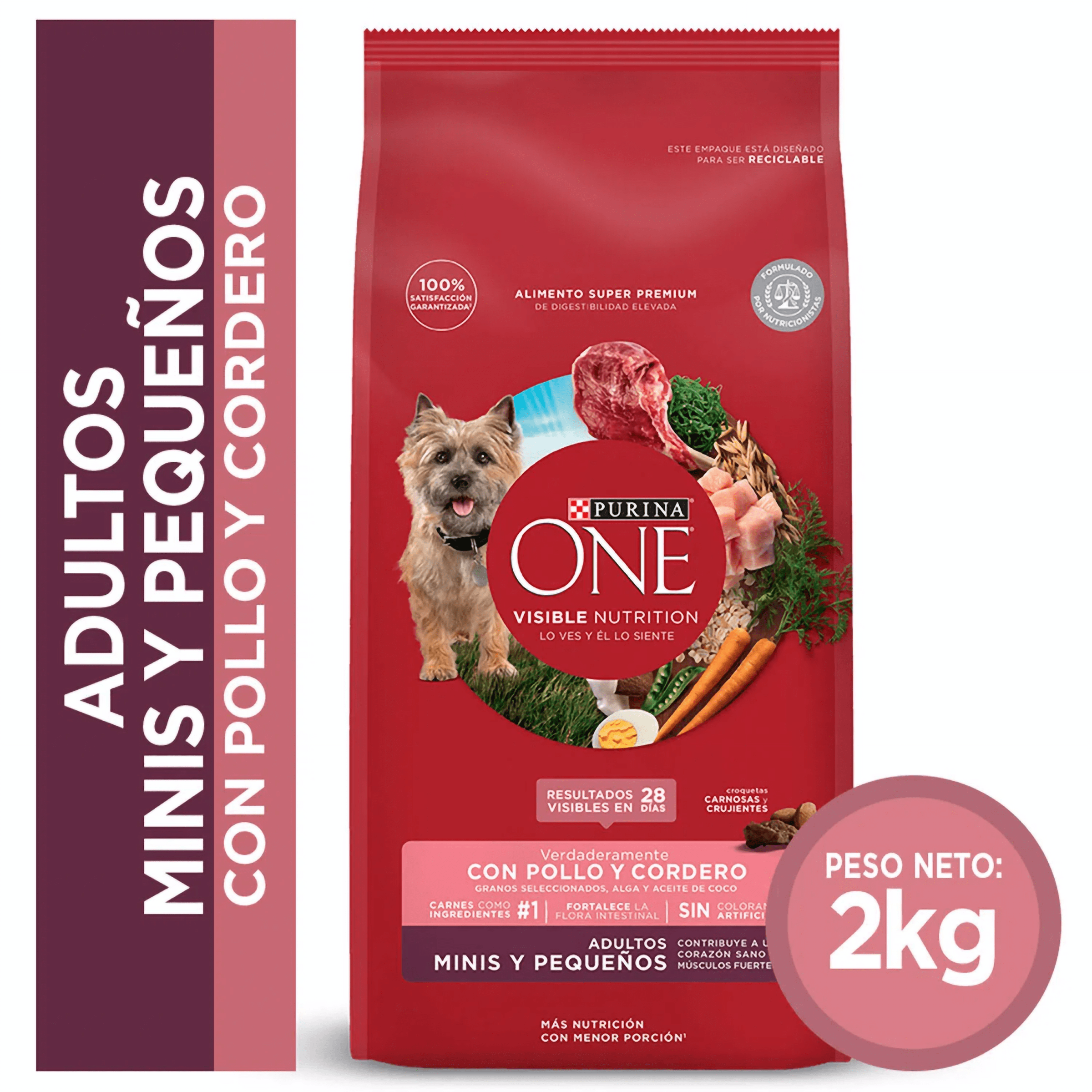 PURINA ONE PERRO ADULTO PEQUEÑO 2KG. | La Casa de las Mascotas