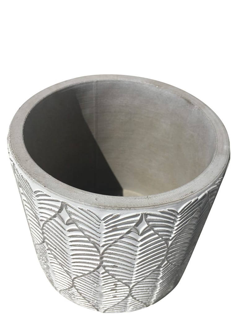 Macetero Cemento Hoja | Decogreen