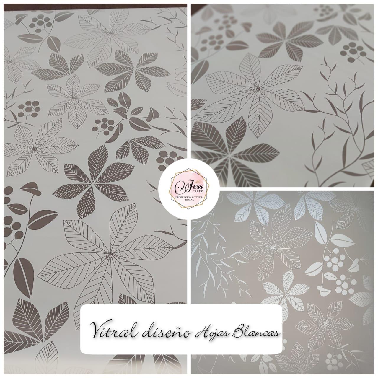 Papel Vitral Flores Blancas 45X200 | jesshome.cl