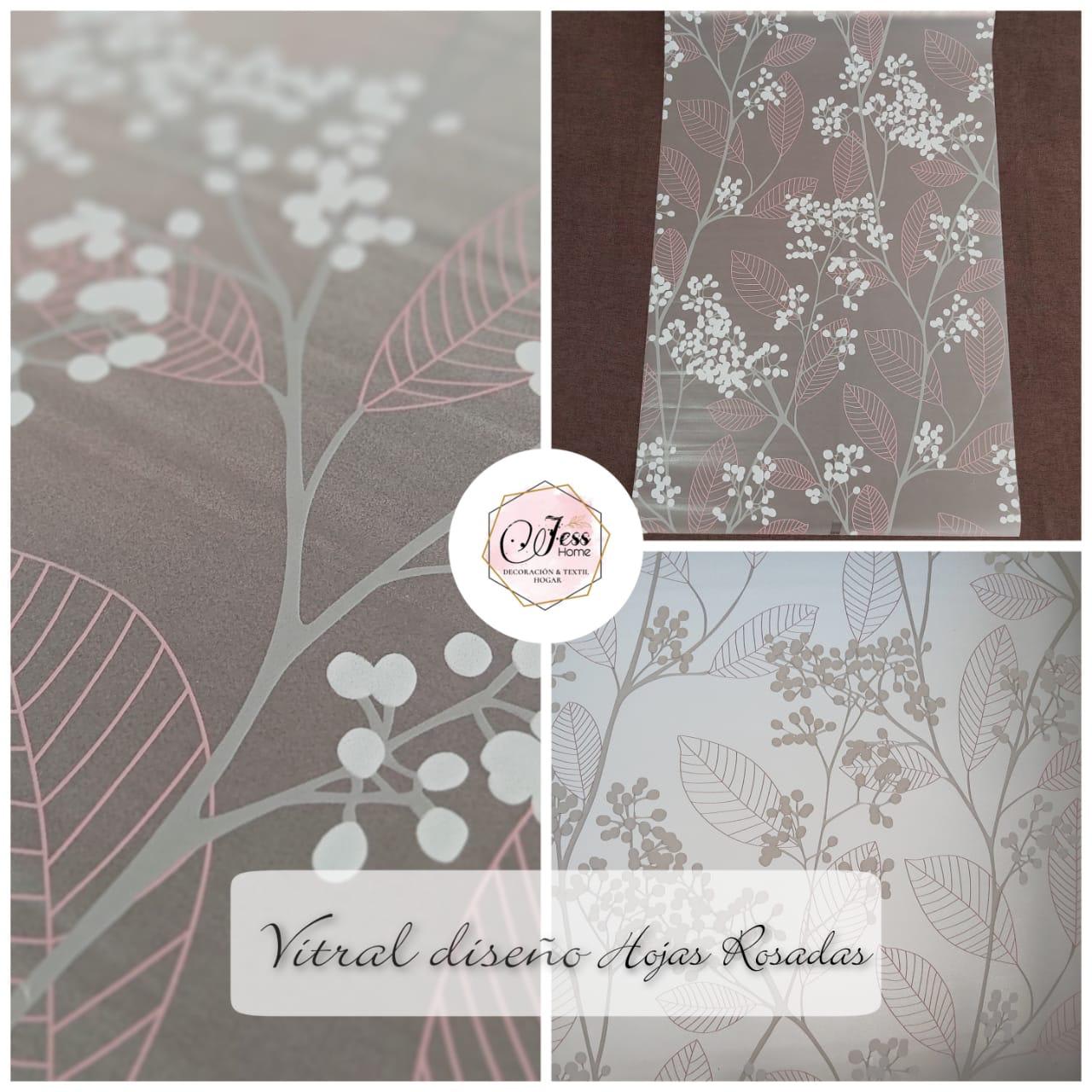 Papel Vitral Hojas Rosadas 45X200 | jesshome.cl