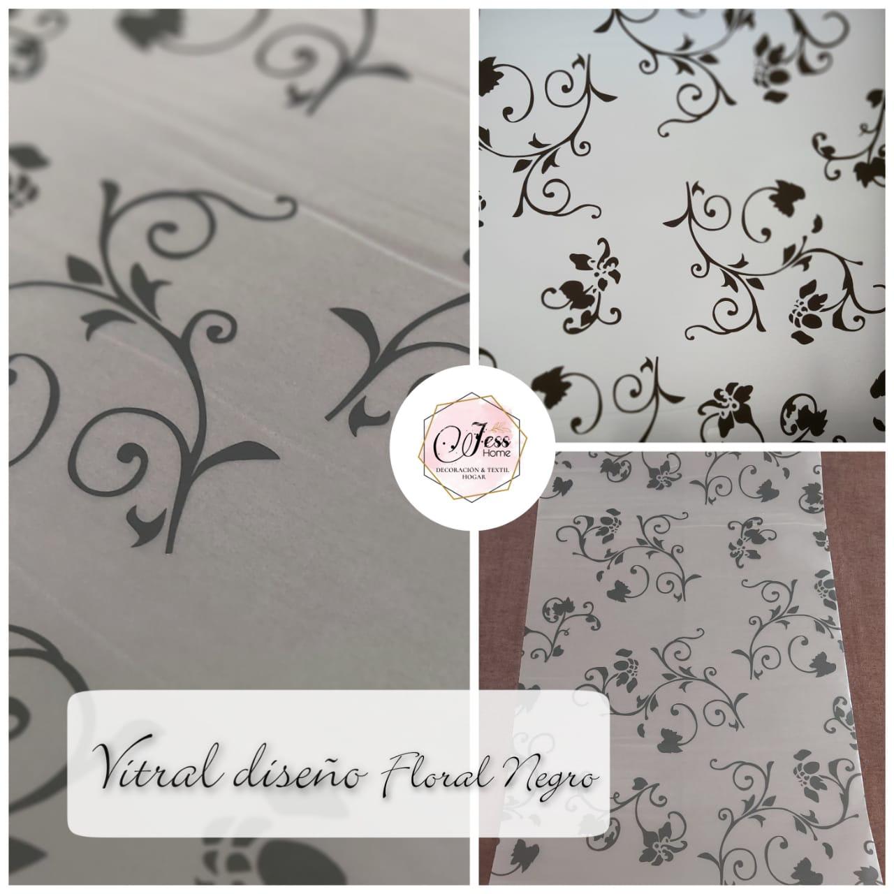 Papel Vitral Enrredadera Flor Negra 45X200 | jesshome.cl