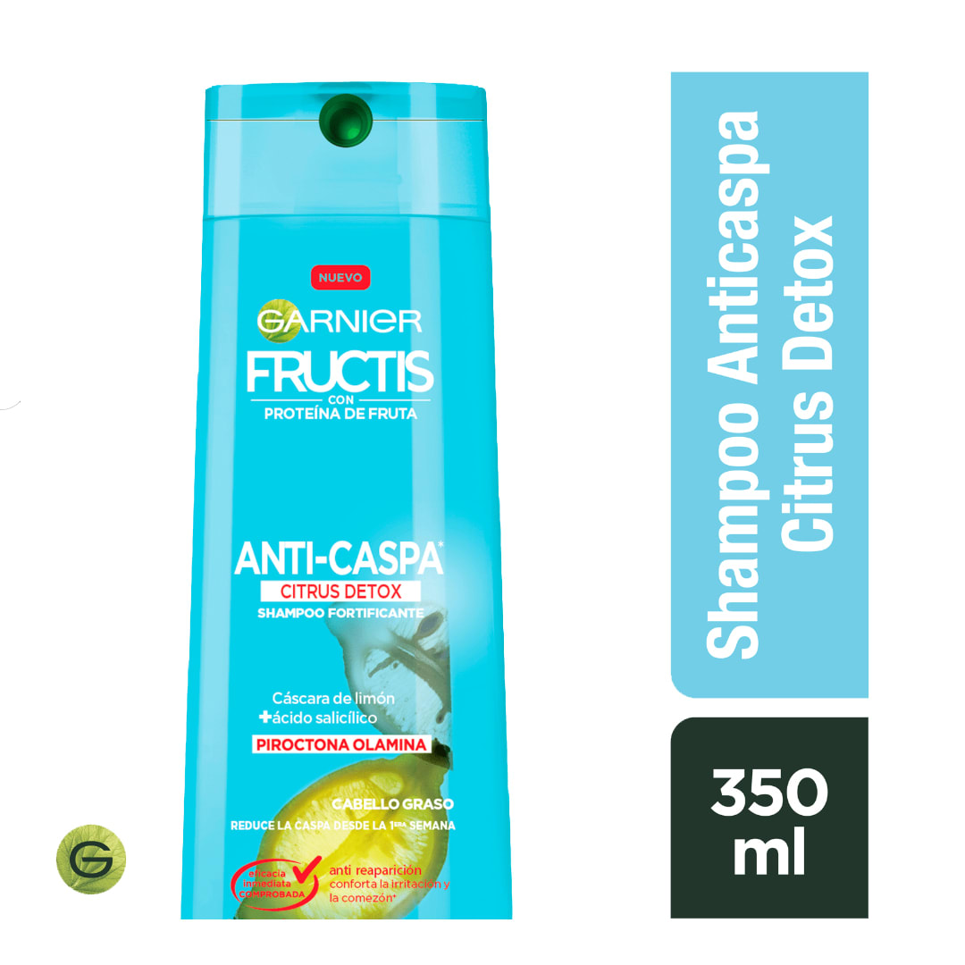 Shampoo Fructis Anticaspa Citrus Detox 350ml | PuntoBarato