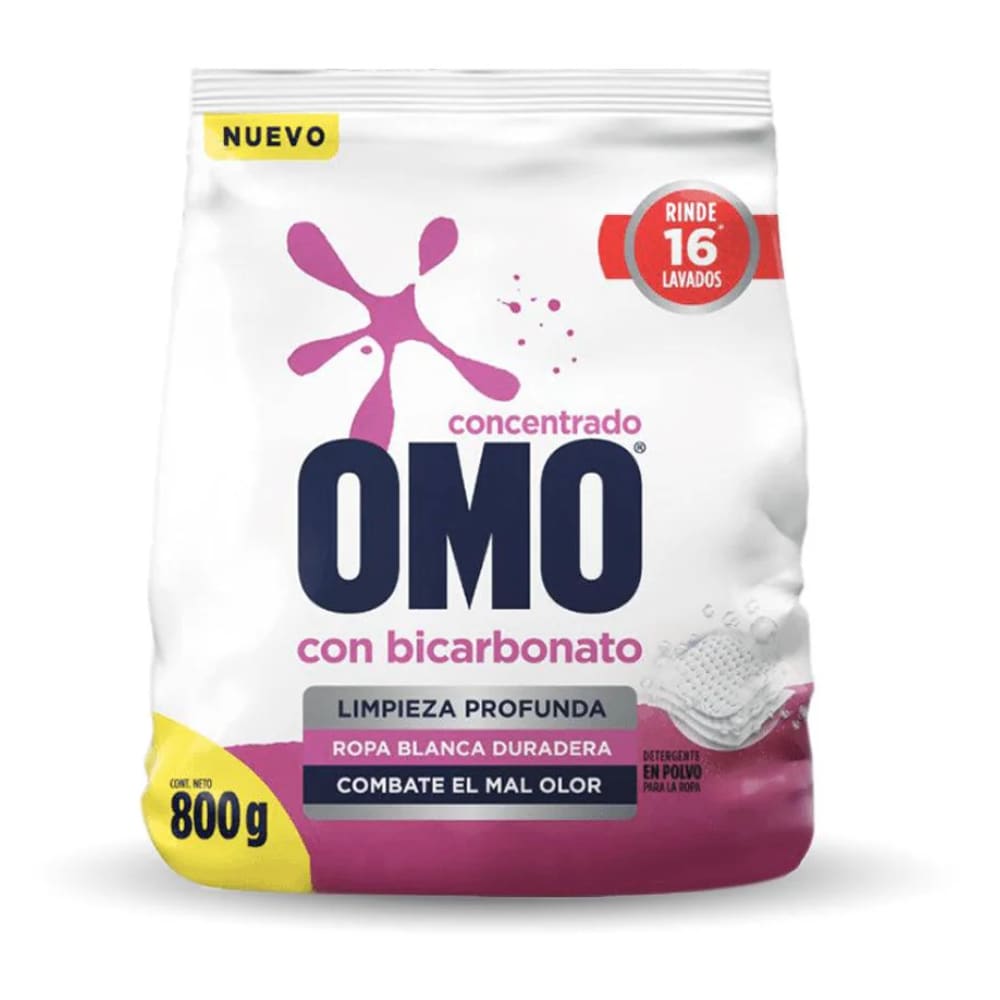 Detergente Omo con Bicarbonato 800 gramos | PuntoBarato