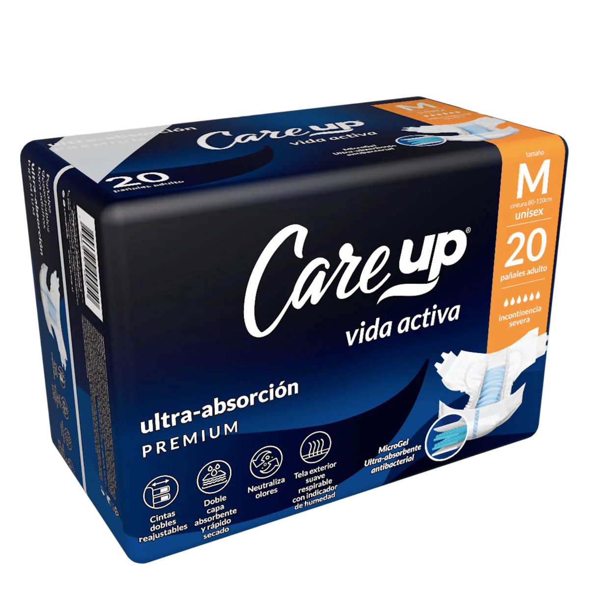 Pañal Adulto CARE UP Premium Talla M 20 unidades | PuntoBarato