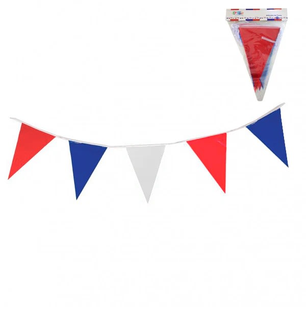 BANDERIN TELA 25 TRIANGULOS TRICOLOR | Libreria Matill