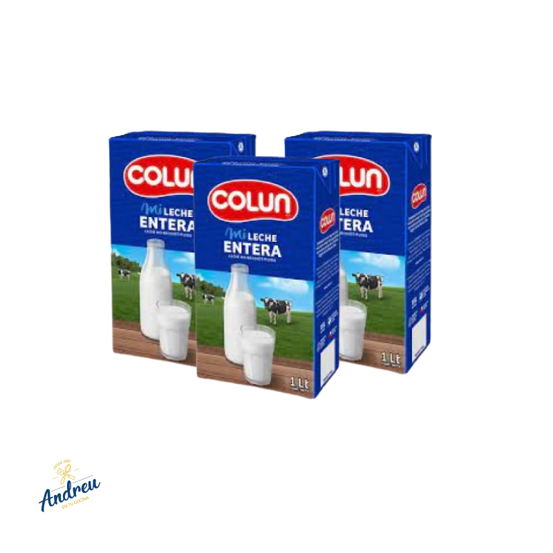 LECHE ENTERA COLUN 1 LT (1X12) X3 UNID | Importadora distribuidora y ...