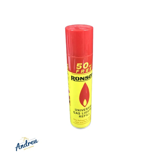 GAS BUTANO RONSON 300ML UND | Distribuidora y Comercial Andreu Chile LTDA