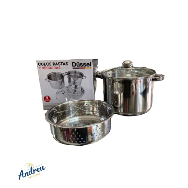CUECE PASTAS Y VERDURAS 24CM 4 PZAS DUSSEL | Distribuidora y Comercial ...