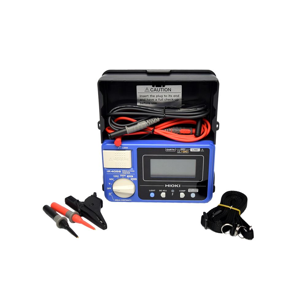 MEGOHMETRO DIGITAL 1KV/4GOHMS, 600VAC/DC IR4056-20 HIOKI | Aragcu Perú SAC