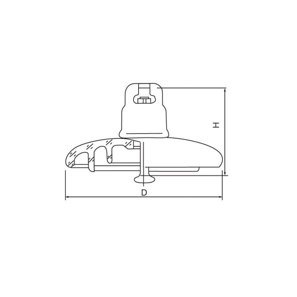 AISLADOR DE VIDRIO TIPO SUSPENSION 120KN 255/146/320MM U120B/146 ...