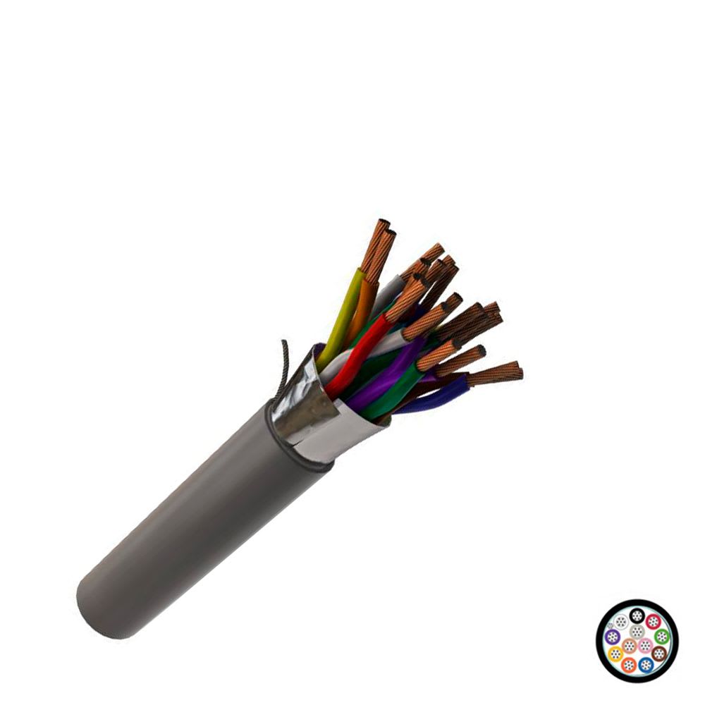CABLE DE CONTROL APANTALLADO 12X18AWG 600V 105°C UV TC-UL, X MT LINEAL SAS1205HEPCX-T-UL RAMCRO ...