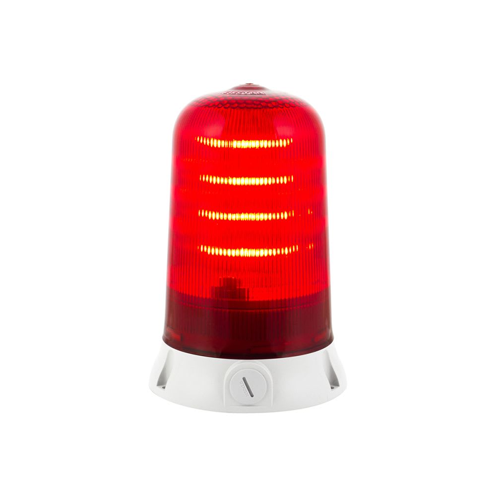 BALIZA LED MULTIFUNCION ROJO 90/240VAC IP65 (ROTALLARM) 90083 SIRENA ...