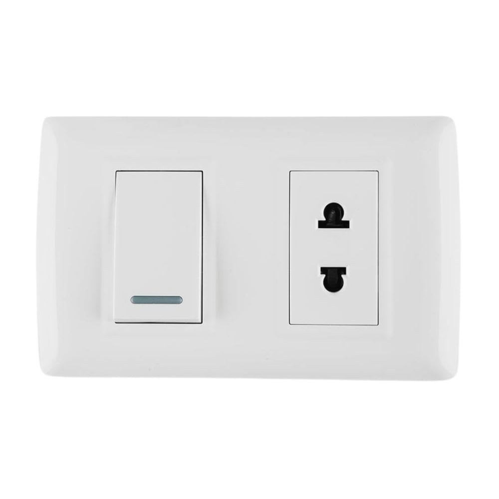 INTERRUPTOR + TOMACORRIENTE BASIC ORANGE | Aragcu Perú SAC