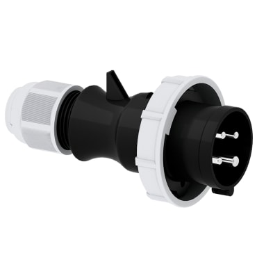 ENCHUFE AEREOS 16A 3P+T 500V NEGRO 7H IP67 MULTI-GRIP 210584 BALS ...