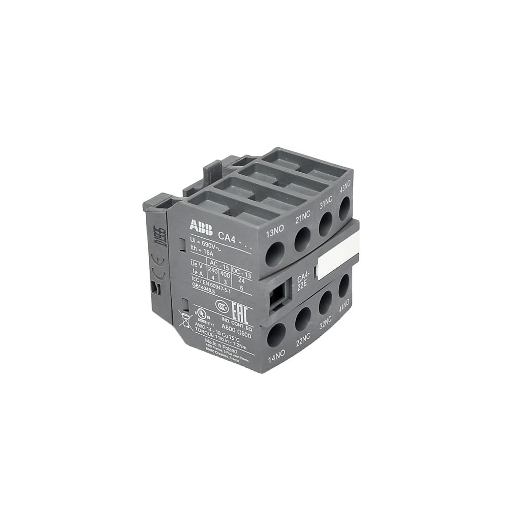 BLOCK DE CONTACTO AUXILIAR FRONTAL 2NA+2NC PARA CONTACTOR AF26-AF96 1SBN010140R1022 ABB | ARAGCU ...