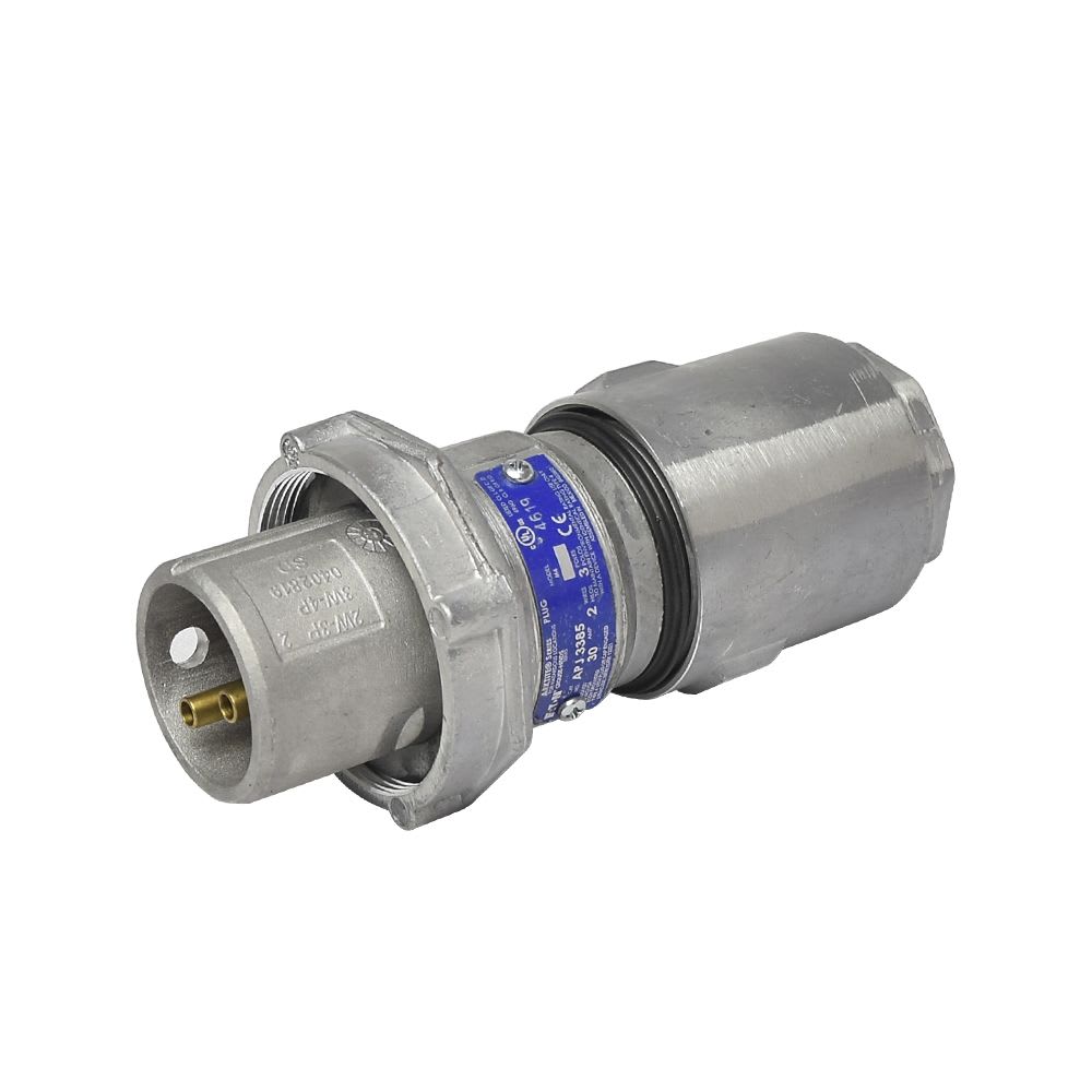 ENCHUFE INDUSTRIAL 2X30A+T 600V HEAVY DUTY NEMA 4, UL APJ3385 CROUSE ...