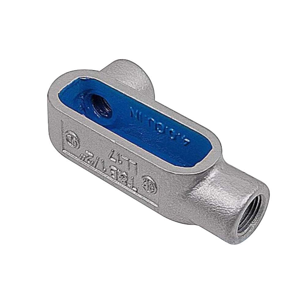 CAJA CONDULET OVALADA TIPO LL 1 1/2¨ ROSCA ACERO GALVANIZADO S/TAPA ...